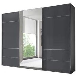 Schwebet&uuml;renschrank STAUD "Sonate Lucca mit Spiegel, Made in Germany", vulkanglas, B:298cm H:240cm T:68cm, Holzwerkstoff, Schr&auml;nke, Schwebet&uuml;renschrank, Mit vier verschiedenen Ausstattungsvarianten