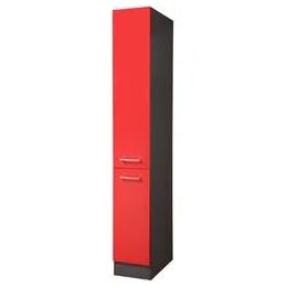 Apothekerschrank KOCHSTATION "KS-Paris", grau (rot, graphit), B:30cm H:200cm T:60cm, Holzwerkstoff, Schr&auml;nke, Apothekerschrank, Breite 30 cm
