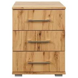 Nachtkommode Priess "Lindau", beige (astkernbuchefarben), B:41cm H:54cm T:38cm, Holzwerkstoff, Sideboards