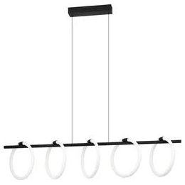 Eglo H&auml;ngeleuchte "CARANACOA", schwarz, H: 110cm, 1 Stk., Leuchten, H&auml;ngeleuchte in schwarz aus Stahl - 7W - Warmwei&szlig;, H&auml;ngeleuchte
