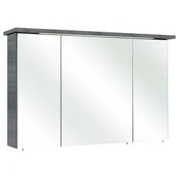 Spiegelschrank SAPHIR "Quickset 328 Badezimmer Spiegelschrank inkl. LED-Beleuchtung, 620LM", grau (graphit struktur), B:115cm H:72cm T:20cm, Schr&auml;nke, Spiegelschrank, 115 cm breit, Graphit Struktur quer Nachbildung, inkl. T&uuml;rd&auml;mpfer
