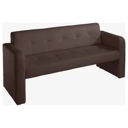 Sitzbank exxpo - SOFA FASHION "Barista K&uuml;chensofa, kompakte Stellma&szlig;e, Sitzh&ouml;he 49cm", braun, B:182cm H:82cm T:68cm, Carabu (50%Polyester, 35%Polyacryl, 15%Polyamid), Sitzb&auml;nke, Sitzbank, mit R&uuml;ckenlehne