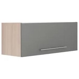 Klapph&auml;ngeschrank Optifit "Bern", grau (basaltgrau, akaziefarben), B:90cm H:35,2cm T:34,9cm, Schr&auml;nke, Breite 90 cm, 1 Klappe, mit Metallgriff
