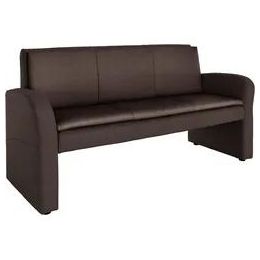 Hockerbank exxpo - SOFA FASHION "Cortado, 3-Sitzer K&uuml;chensofa mit hohem Sitzkomfort", braun, B:182cm H:89cm T:67cm, Strukturstoff (88%Polyester, 12% Nylon) mit Absatz Luxuskunstleder;Luxus-Microfaser (Zusammensetzung: 10% Baumwolle, 90% Polyester), Hocker, Polsterbank, hohe Bodenfreiheit, sch&ouml;ne Detailverarbeitung