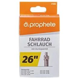 Fahrradschlauch Prophete "Fahrradschlauch", schwarz, Fahrradschl&auml;uche, 48mm, Dunlopventil (DV), 26 Zoll (66,04cm)