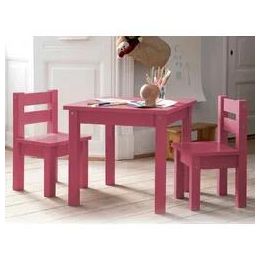 Kindersitzgruppe Hoppekids "MADS Kindersitzgruppe", pink (pink,), FSC-zertifizierter Holzwerkstoff, MDF, Sitzm&ouml;bel-Sets, in vielen Farben, mit zwei St&uuml;hlen