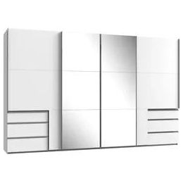Schwebet&uuml;renschrank wimex "Level by fresh to go", wei&szlig;, B:350cm H:216cm T:65cm, Schr&auml;nke, Schwebet&uuml;renschrank, mit Synchron&ouml;ffnung