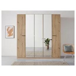 Dreht&uuml;renschrank Rauch "Kleiderschrank Schrank Garderobe TOPSELLER OTELI inkl. Inneneinteilung", braun (eiche artisan), B:226cm H:229cm T:54cm, Holzwerkstoff, Schr&auml;nke, Dreht&uuml;renschrank, mit zus&auml;tzlichen Einlegeb&ouml;den, optional mit Spiegel MADE IN GERMANY