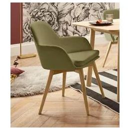 Armlehnstuhl OTTO HOME "Livry", gr&uuml;n (applegr&uuml;n), B:62cm H:83cm T:63cm, Leder, St&uuml;hle, Armlehnstuhl, Polsterstuhl, Schalenstuhl