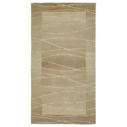 Wollteppich LUXOR living "Lineo", beige, B:250cm H:14mm L:300cm, Schurwolle, Teppiche, Nepalteppich, reine Wolle, handgekn&uuml;pft, mit Bord&uuml;re