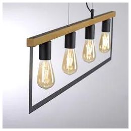JUST LIGHT Pendelleuchte "PILON", schwarz, 4, 1 Stk., Leuchten, ExklusiveE27, Pendelleuchte