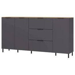 Sideboard Germania "California", braun (graphit, navarra, eiche, nachbildung), B:192cm H:98cm T:40cm, Holzwerkstoff, Sideboards, Sideboard, Breite 192 cm