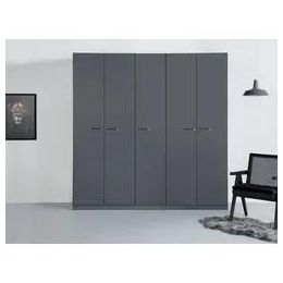 Dreht&uuml;renschrank Rauch "Kleiderschrank Schrank Garderobe TOPSELLER OTELI inkl. Inneneinteilung", grau (graumetallic), B:226cm H:229cm T:54cm, Holzwerkstoff, Schr&auml;nke, Dreht&uuml;renschrank, mit zus&auml;tzlichen Einlegeb&ouml;den, optional mit Spiegel MADE IN GERMANY