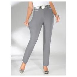 Stretch-Hose Stehmann, Damen, Gr. 21, Kurzgr&ouml;&szlig;en, grau, 72% Viskose, 25% Polyamid, 3% Elasthan, unifarben, lang, Hosen, Topseller