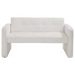 2-Sitzer exxpo - SOFA FASHION "Barista, modern und bequem, hoher Sitzkomfort", wei&szlig;, B:162cm H:82cm T:68cm, Sofas, moderne Sitz- und R&uuml;ckenverarbeitung, frei im Raum stellbar