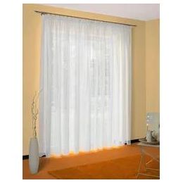 Gardine WIRTH "Gerty" Gr. 8, wei&szlig;, B:450cm H:220cm, Sabl&eacute;, Polyester, Gardinen, Gardine, Store