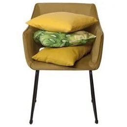SIT-M&Ouml;BEL Schalenstuhl SIT "T-VELVET ARMCHAIR", gold (gold mustard), B:56cm H:82cm T:61cm, Modischer Samtstoff STC (100% Polyester), St&uuml;hle