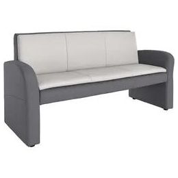 Hockerbank exxpo - SOFA FASHION "Cortado, 3-Sitzer K&uuml;chensofa mit hohem Sitzkomfort", braun (schlamm, hell), B:182cm H:89cm T:67cm, Strukturstoff (88%Polyester, 12% Nylon) mit Absatz Luxuskunstleder;Luxus-Microfaser (Zusammensetzung: 10% Baumwolle, 90% Polyester), Hocker, Polsterbank, hohe Bodenfreiheit, sch&ouml;ne Detailverarbeitung