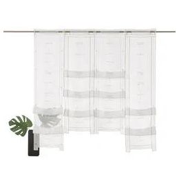 Weckbrodt-Gardinen Scheibengardine WECKBRODT "Selina" Gr. 4, braun (mocca, champagner), B:146cm H:120cm, Voile, Polyester, Gardinen, Hochraff, Gardine, Voile, echte Stickerei, transparent, Store