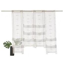 Weckbrodt-Gardinen Scheibengardine WECKBRODT "Selina" Gr. 4, braun (braun, champagner), B:146cm H:120cm, Voile, Polyester, Gardinen, Hochraff, Gardine, Voile, echte Stickerei, transparent, Store