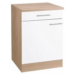 Unterschrank Optifit "Kalmar", wei&szlig;, B:60cm H:85cm T:60cm, Schr&auml;nke, Unterschrank, Breite 60 cm