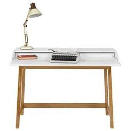 Schreibtisch WOODMAN "St. James", wei&szlig; (wei&szlig;, eiche, eiche, wei&szlig;), B:115cm H:84cm T:47cm, Tische, Schreibtisch, Home Office Schreibtisch, Laptoptisch, FSC-zertifiziert