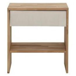 Nachttisch Home Affaire "Cavan", beige (beige, natur, natur), B:60cm H:65,5cm T:42cm, Tische, Nachttisch, passend zur Boxspringbett-Serie Cavan