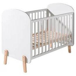 Babybett Vipack, wei&szlig;, B:129cm H:94cm T:68cm, Holzwerkstoff, Babybetten, Babybett, Babybett mit Liegefl&auml;che 60 x 120 cm wei&szlig; lackiert