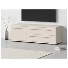 TV-Board OTTO HOME "Piano", beige (beige 71 hochglanz), B:135cm H:46,2cm T:45,2cm, Holzwerkstoff, Sideboards, TV-Board, UV lackiert, mit Soft-Close-Funktion