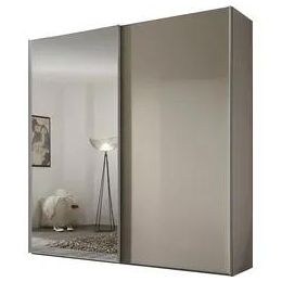 Schwebet&uuml;renschrank STAUD "Sonate Rom mit Spiegel, Made in Germany", beige (sandglas), B:188cm H:222cm T:68cm, Holzwerkstoff, Schr&auml;nke, Schwebet&uuml;renschrank, Mit vier verschiedenen Ausstattungsvarianten