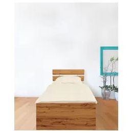 Futonbett Priess "Lissabon", braun (astkernbuche), B:96cm, Betten, Futonbett