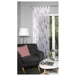 Gardine Home Wohnideen "PAOLO", rot, B:140cm H:145cm, Voile, Obermaterial: 100% Polyester, Gardinen, Gardine, halbtransparent