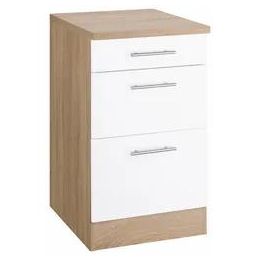 Unterschrank Optifit "Kalmar", wei&szlig;, B:50cm H:85cm T:60cm, Schr&auml;nke, Unterschrank, Breite 50 cm