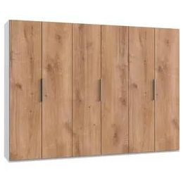 Kleiderschrank wimex "Level by fresh to go", wei&szlig; (wei&szlig;, plankeneichefarben), B:300cm H:216cm T:58cm, Schr&auml;nke, Kleiderschrank, ohne Schubladen