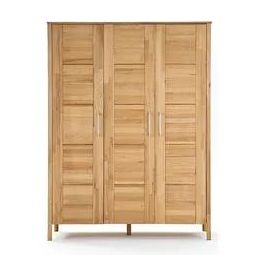 Kleiderschrank Home Affaire "Modesty II", beige (kernbuche), B:156cm H:202cm T:61cm, Massivholz, Schr&auml;nke, Kleiderschrank Dreht&uuml;renschrank, aus massivem Kernbuchenholz, in unterschiedlichen Schrankbreiten