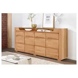 Sideboard OTTO HOME "Denis", beige (kernbuche teilmassiv), B:200cm H:95cm T:40cm, Sideboards, Sideboard, Breite 200 cm