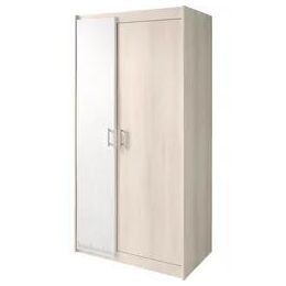 Kleiderschrank Parisot "Charly", wei&szlig; (akaziefarben, wei&szlig;), B:85cm H:179cm T:52cm, Schr&auml;nke, Kleiderschrank