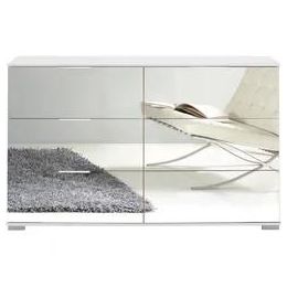 Schubkastenkommode wimex "Easy", wei&szlig; (wei&szlig;, spiegel), B:130cm H:83cm T:41cm, Sideboards, mit Glas- oder Spiegelfront