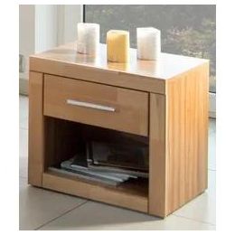 Nachtkonsole OTTO HOME "Triest", beige (kernbuche), B:45cm H:45cm T:42cm, Sideboards, Nachtkonsole, 1 mit Schublade, Breite 45 cm