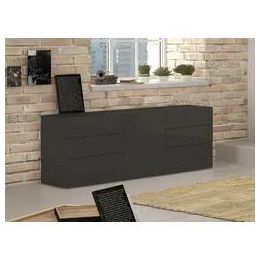 Sideboard Home Affaire "Metis", grau (anthrazit hochglanz), B:170cm H:60cm T:40cm, Sideboards, Sideboard, Breite 170 cm