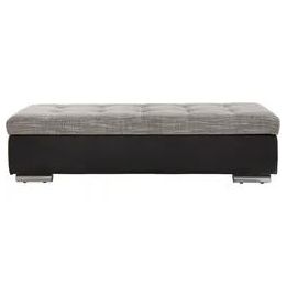 Hocker DOMO collection "Treviso XXL: B/T/H: 161/60/41 cm", schwarz (schwarz, wei&szlig;, pepper), B:161cm H:41cm T:60cm, Microfaser-Primabelle (100% Polyester) / Struktur (90% Polyester; 10% Polyacryl);Kunstleder Softlux / Struktur (90% Polyester; 10% Polyacryl), Hocker, Hocker mit Stauraum Polsterhocker, mit Stauraum, auch in Cord, passend zur Serie, moderne Steppung