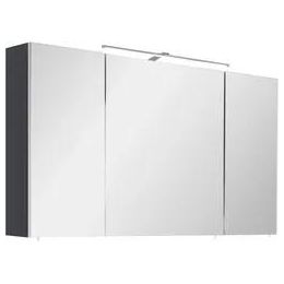 Spiegelschrank Optifit "Ava", grau (anthrazit glanz), B:109cm H:68cm T:17,5cm, Schr&auml;nke, Spiegelschrank, mit LED Beleuchtung