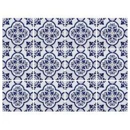 Fliesenaufkleber Home Affaire "blaue Ornamente", blau (wei&szlig;, blau, blau), B:15cm H:15cm, Fliesenaufkleber, Stickerfliesen, selbstklebend, Sticker, 12er Set