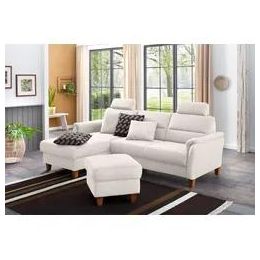 Ecksofa Home Affaire "Palmera L-Form, B: 244 cm - OTTO. Verl&auml;ssliche Qualit&auml;t.", beige (natur), B:244cm H:89cm T:163cm, 100% Polyester;Struktur (100% Polyester);Luxus-Microfaser in Lederoptik (100% Polyester), Sofas, Ecksofa, optional Bettfunktion & Bettkasten, Federkern