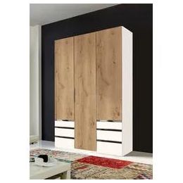 Kleiderschrank wimex "Level by fresh to go", wei&szlig; (wei&szlig;, plankeneichefarben), B:150cm H:236cm T:58cm, Schr&auml;nke, Kleiderschrank, mit Schubladen