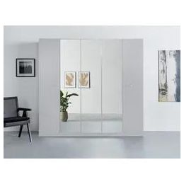 Dreht&uuml;renschrank Rauch "Kleiderschrank Schrank Garderobe TOPSELLER OTELI inkl. Inneneinteilung", grau (seidengrau), B:226cm H:210cm T:54cm, Holzwerkstoff, Schr&auml;nke, Dreht&uuml;renschrank, mit zus&auml;tzlichen Einlegeb&ouml;den, optional mit Spiegel MADE IN GERMANY