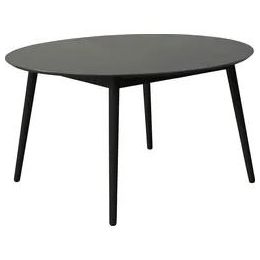 Esstisch HAMMEL FURNITURE "Meza Designtisch mit Auszugsfunktion und 2 Einlegeplatten", grau (graphit, schwarz), B:135cm H:73,5cm T:135cm, Tischplatte: Graphit nanobehandeltes Fenix-Laminat (schwarzer Rand), Gestell: Schwarz gebeizt Esche (Massivholz);Mit nanobehandeltem Laminat, einer matten, seidigen Oberfl&auml;che, die Fingerabdr&uuml;cke abweist und langlebig und hygienisch ist, Tische, Esstisch, &Oslash;135(2