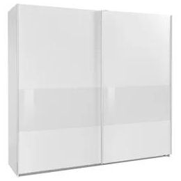 Schwebet&uuml;renschrank wimex "Bramfeld TOPSELLER Kleiderschrank", wei&szlig; (wei&szlig;, absetzung wei&szlig;glas), B:225cm H:208cm T:64cm, Schr&auml;nke, Schwebet&uuml;renschrank, mit Glaselementen und zus&auml;tzlichen Einlegeb&ouml;den