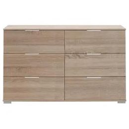 Schubkastenkommode wimex "Easy", braun (struktureichefarben hell), B:130cm H:83cm T:41cm, Sideboards