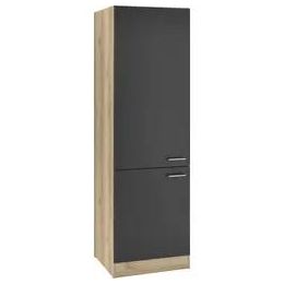 Hochschrank Optifit "Iver", grau (anthrazit), B:60cm H:206,8cm T:57,1cm, Schr&auml;nke, K&uuml;chenschrank Hochschrank, Breite 60 cm, mit 4 Einlegeb&ouml;den, f&uuml;r viel Stauraum